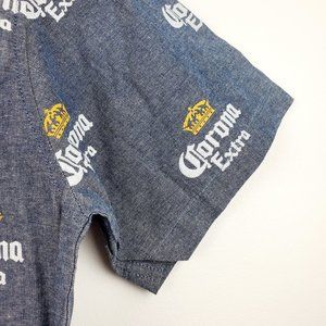 Corona | Shirts | Corona Extra Button Up Denim Ss Shirt Sz Med Nwot ...